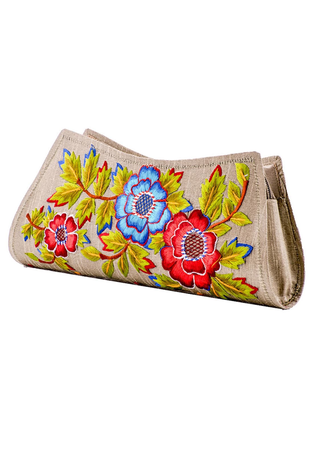 Elegant Floral Embroidery Party Clutch 1
